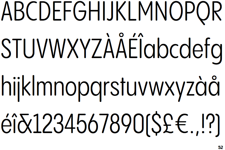 Identifont - Pangram Sans Rounded Condensed