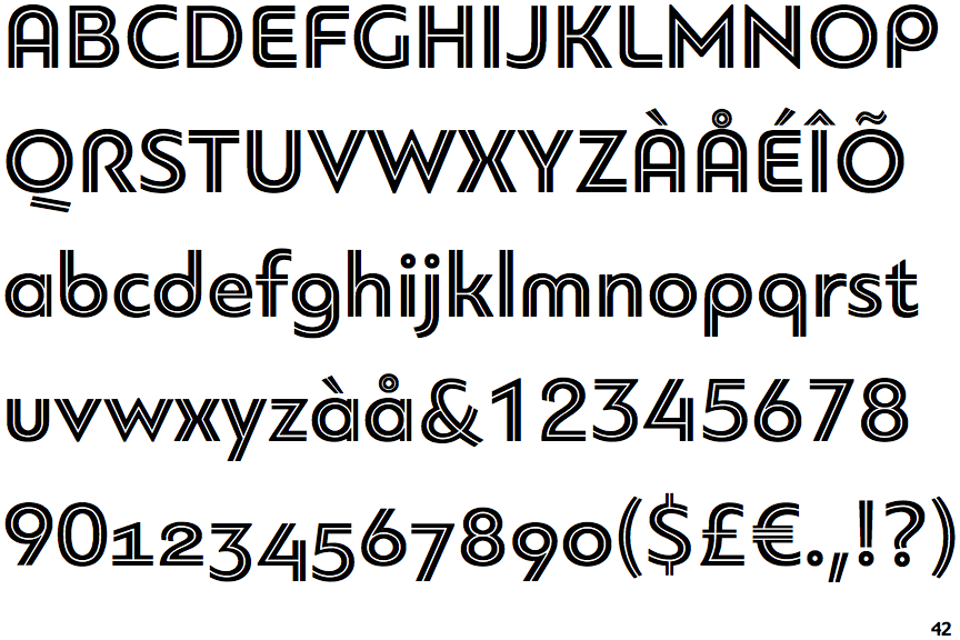 Identifont - PF Bague Inline Bold