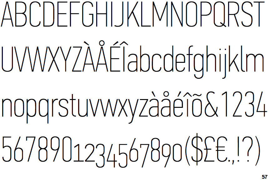 Identifont - PF DIN Text Compressed Extra Thin
