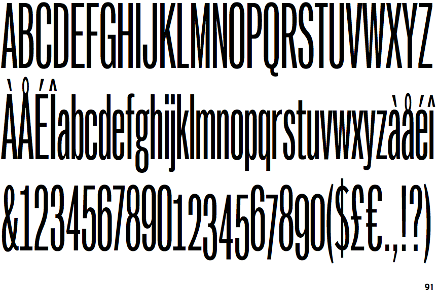 Identifont - PG Gothique Compressed Light
