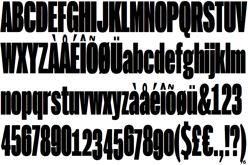 Identifont - PG Gothique Compressed Ultra