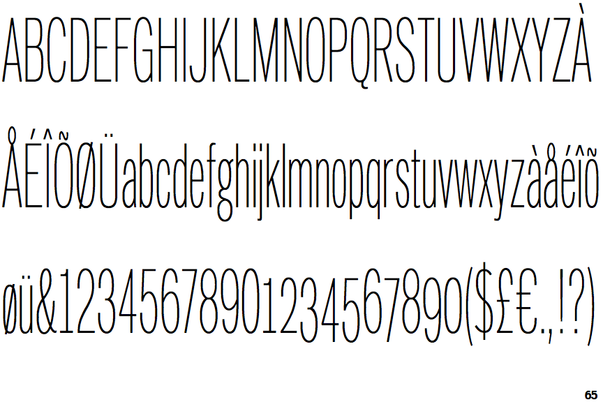 Identifont - PG Gothique Condensed Thin