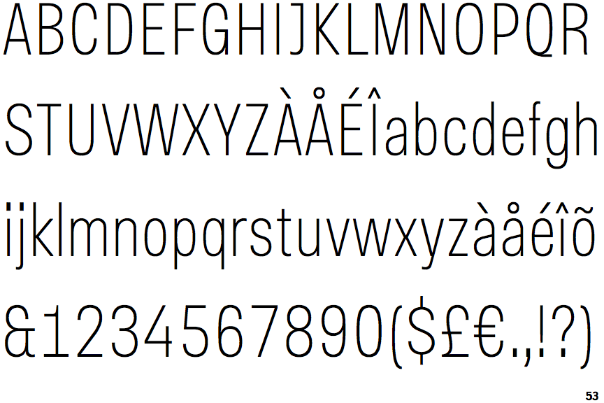Identifont - Vinila Compressed Thin