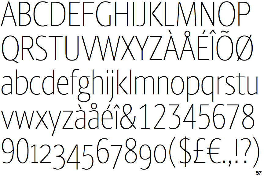 Identifont - Berlingske Sans Condensed Thin