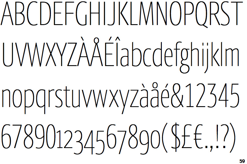 Identifont - Berlingske Sans Extra Condensed Thin