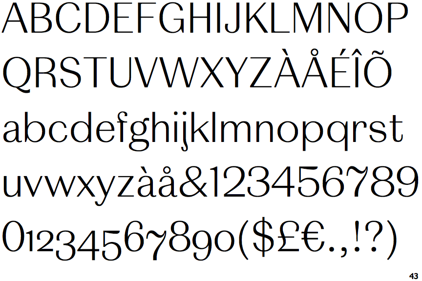 Identifont - Royal Theater Sans Extra Light