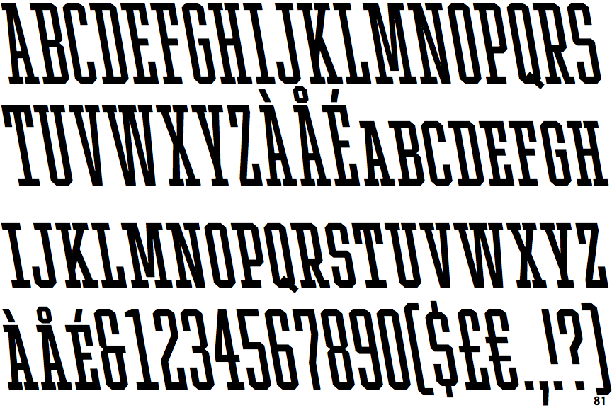 Identifont - Ace Ultra Compressed Left