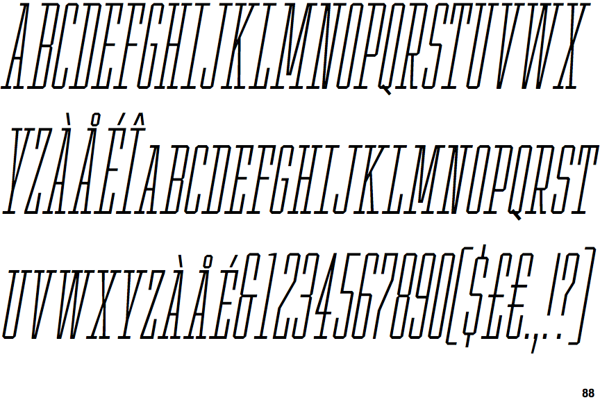 Identifont - Ace Ultra Compressed Thin Right