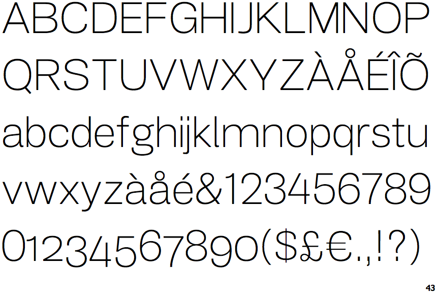 Identifont - Air Pro Extended Thin