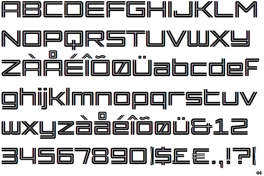 Identifont - Ginza Display Inline