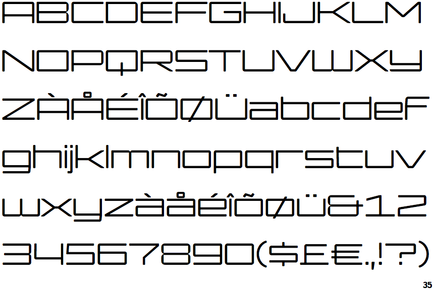 Identifont - Ginza Wide Thin