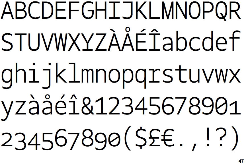 Identifont - Gemeli Mono Light
