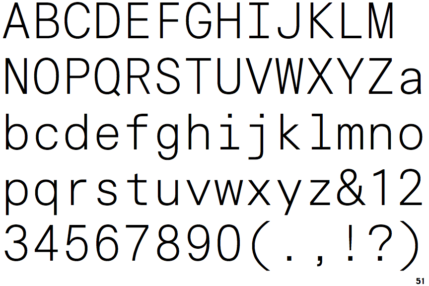 Identifont - Signal Mono Extra Light