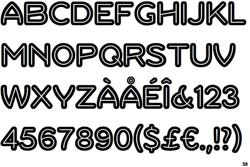 Identifont - Sandbox Wide Extra Bold Inline