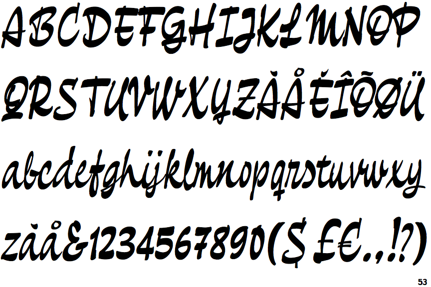 Identifont - Pando Script Slanted