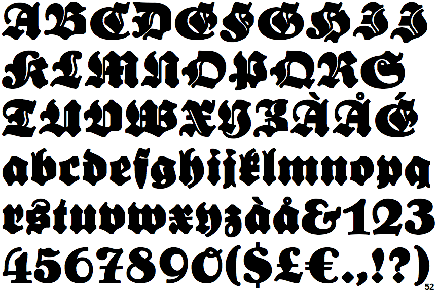 Identifont - Bernhard Blackletter Black