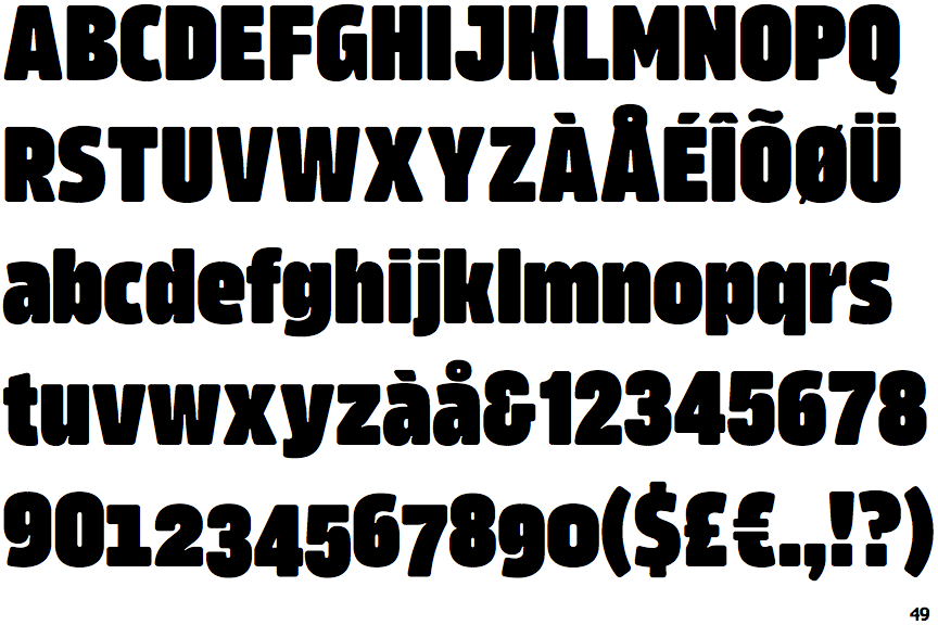 Identifont - Amfibia Black Narrow