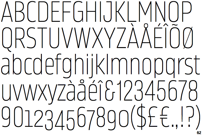 Identifont - Amfibia Thin Narrow