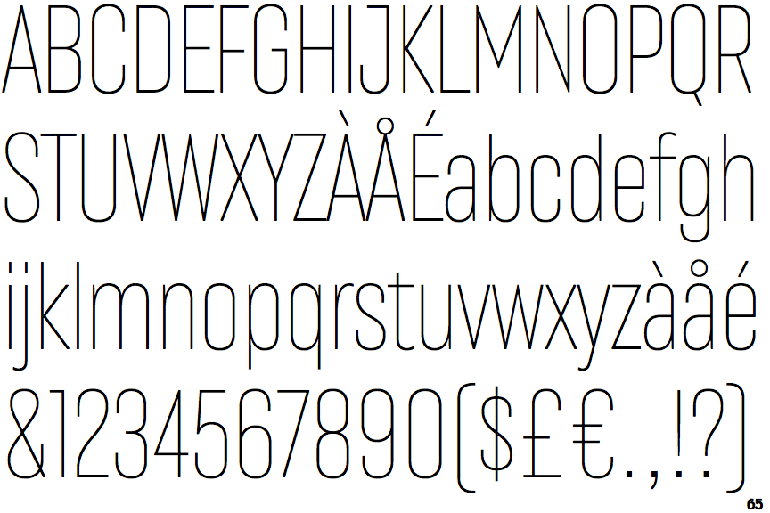 Identifont - Lutschine Narrow Thin