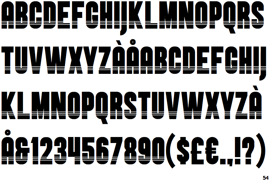 Identifont - Hot Rush Sans Striped