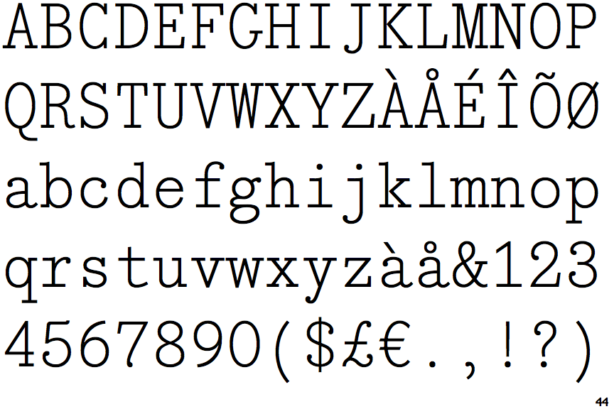 Identifont - Bodoni Egyptian Mono Thin