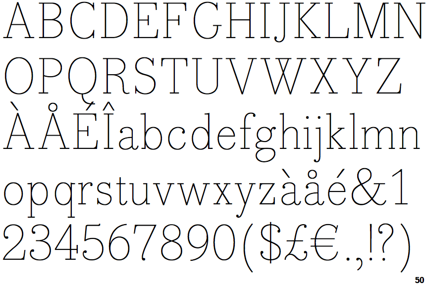 Identifont - Bodoni Egyptian Thin