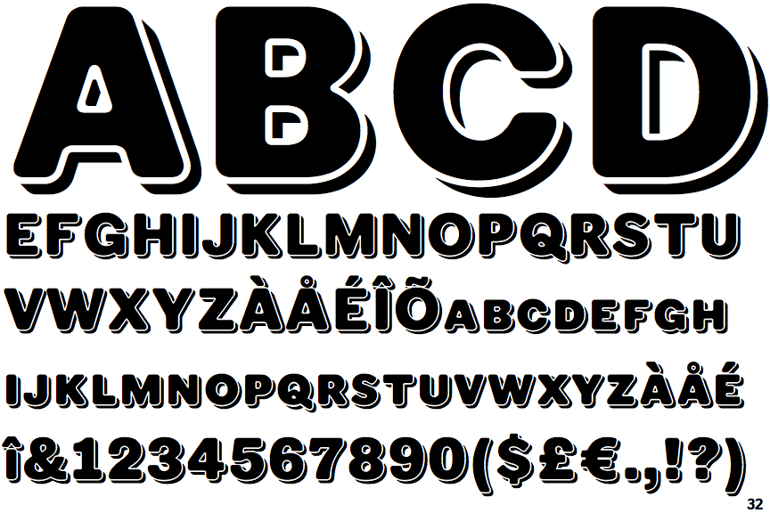 Identifont - Phiz Rounded Shadow
