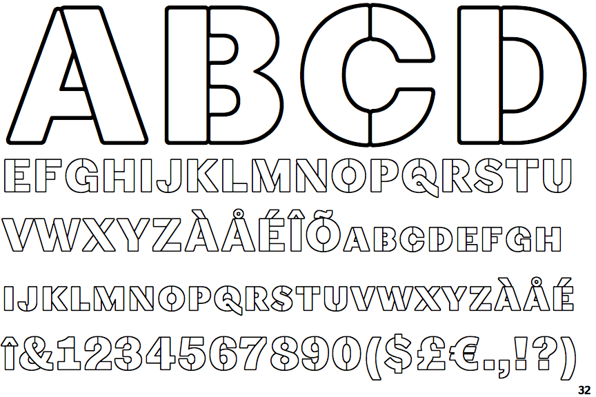Identifont - Phiz Stencil Outline