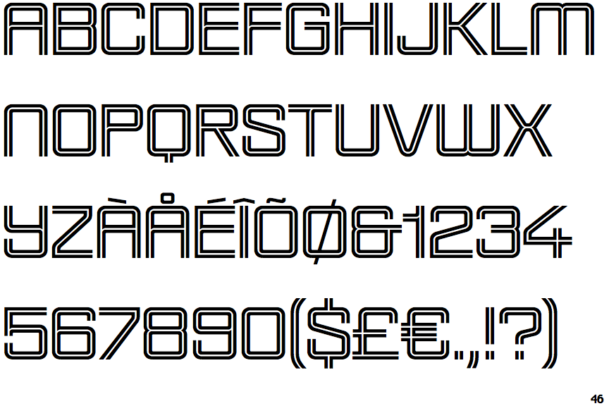 Identifont - Competition S X Wide
