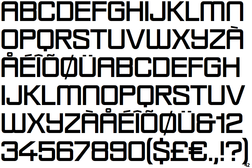 Identifont - Competition Solid X Wide