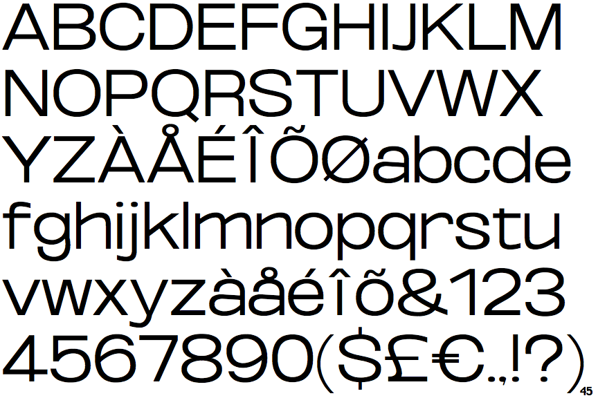 Identifont - Oddlini Light Extra Expanded