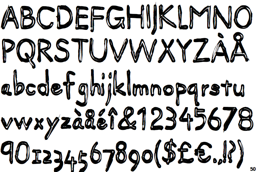 Identifont - Scratch with the Coin Type B