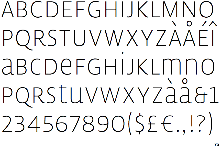 Identifont - Lemon Sans Condensed Unicase Thin