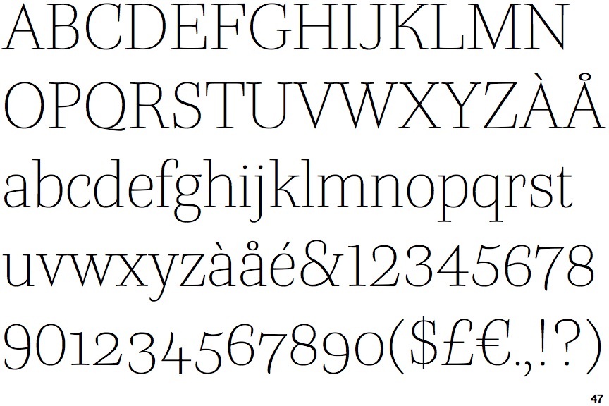 Identifont - Hawkland Fine Thin