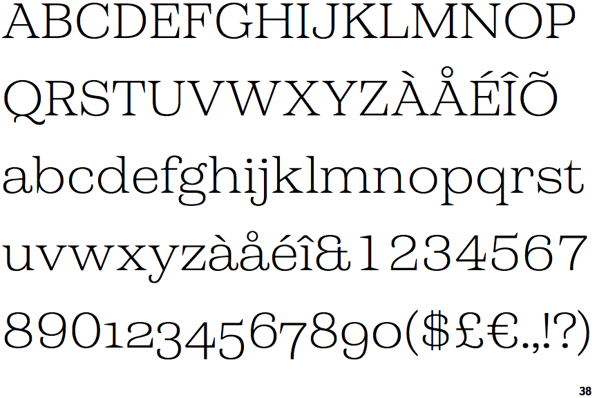 Identifont - Latin 512 Expanded Thin