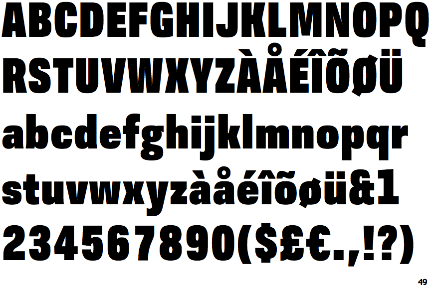 Identifont - Trilon Compressed Black