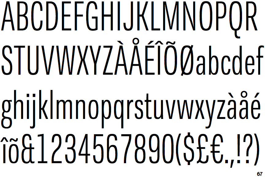 Identifont - Trilon Compressed Thin