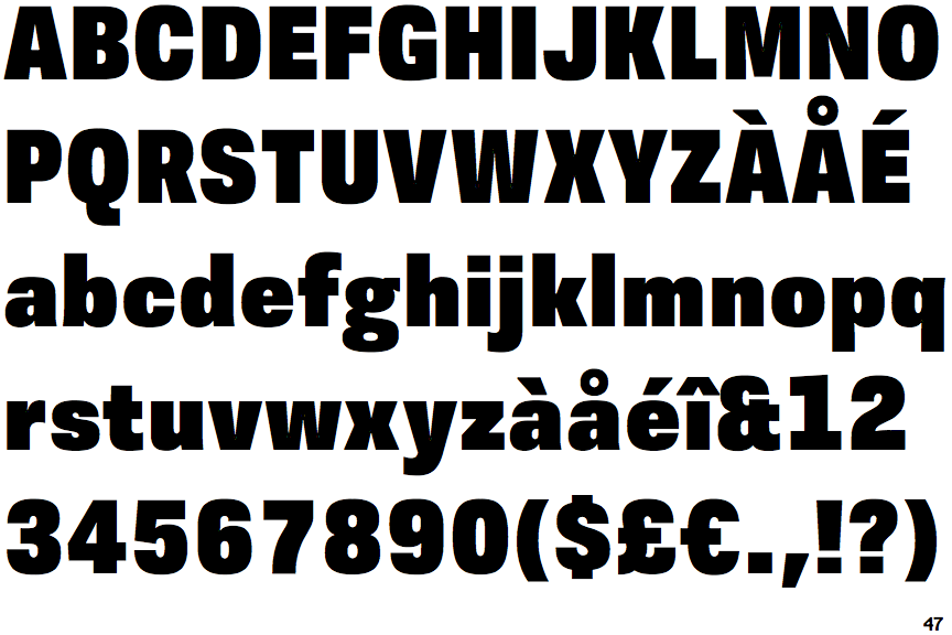 Identifont - Trilon Condensed Black