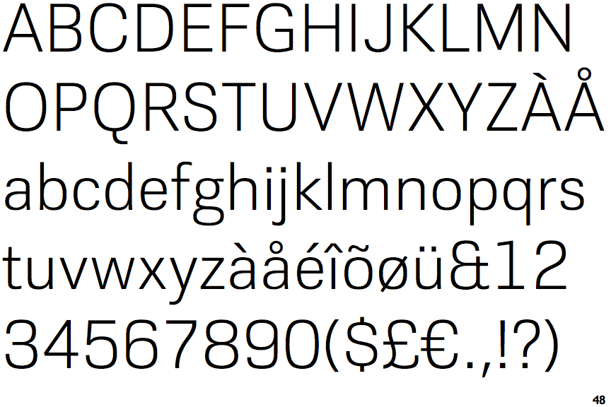 Identifont - Trilon Expanded Thin