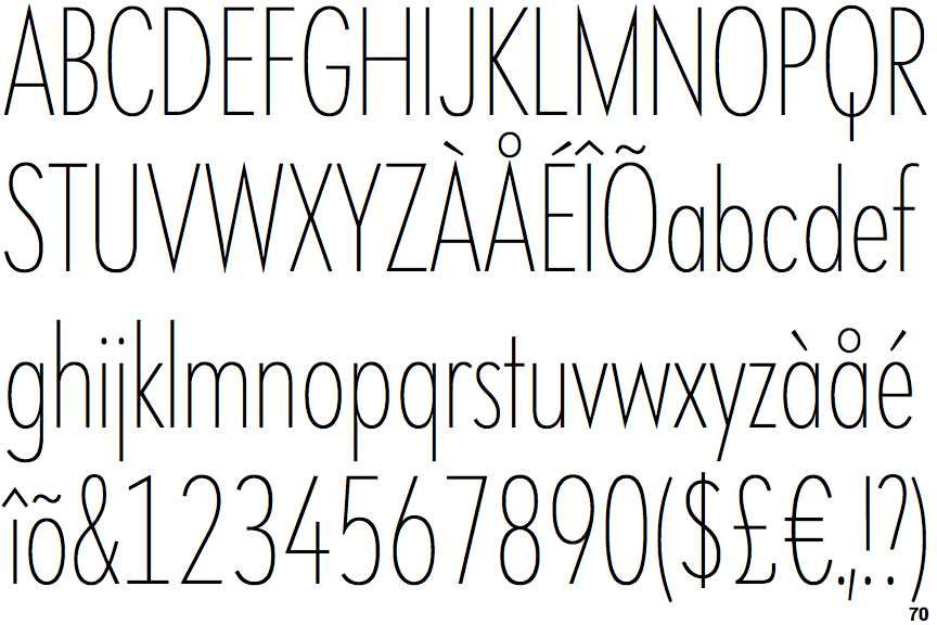 Identifont - VF Sans Thin Condensed