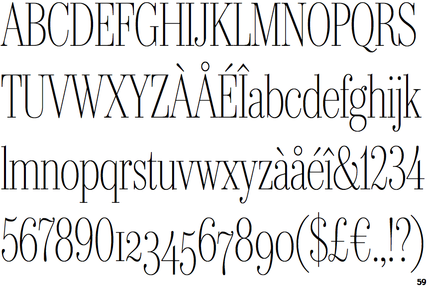 Identifont - IvyBodoni Condensed Thin
