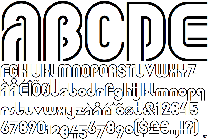 Identifont - Linea 72 Kontur