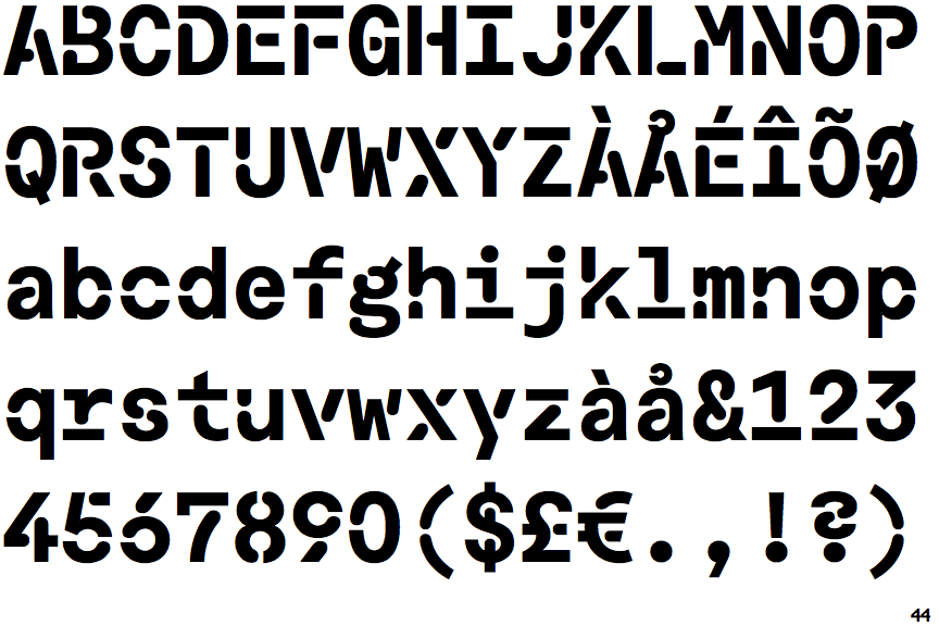 Identifont - Macan Mono Stencil Bold
