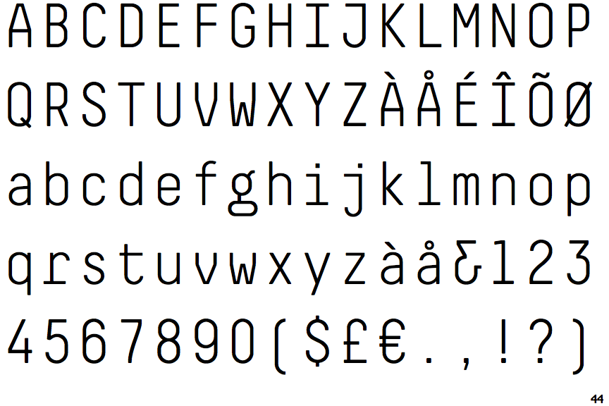Identifont - Decima Mono Pro Light