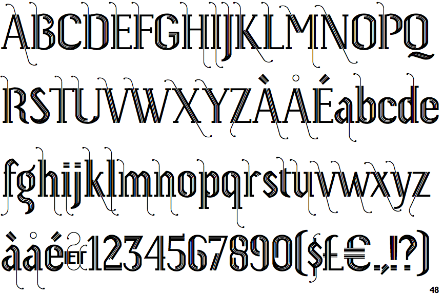 Identifont - Prevya Display Adorno