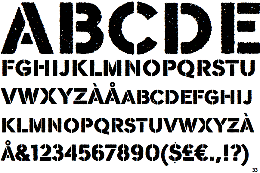 Identifont - Galeb Stencil Texture One