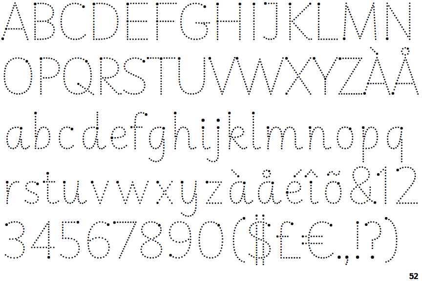 Identifont - Matita Connected Dot