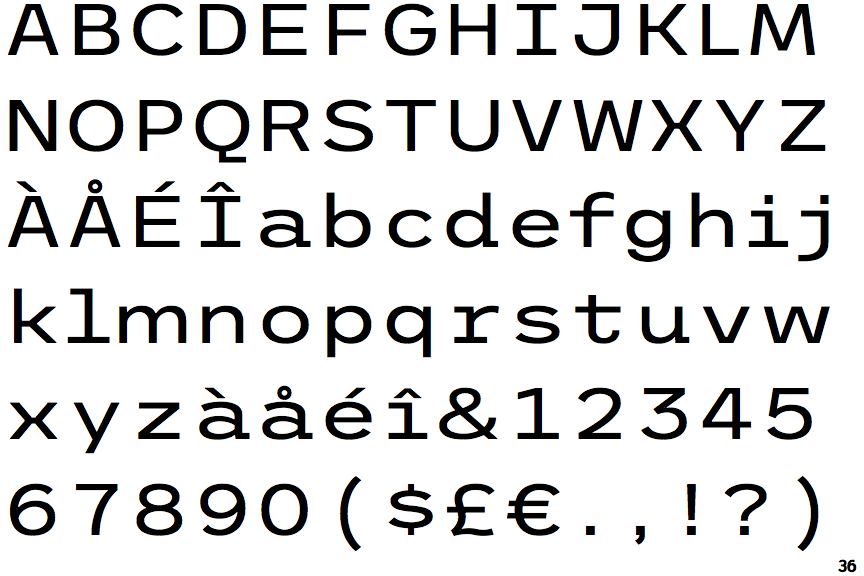 Identifont - Trispace Semi Expanded