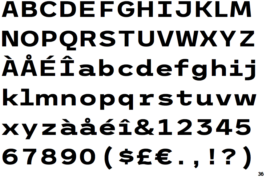 Identifont - Trispace Semi Expanded Bold