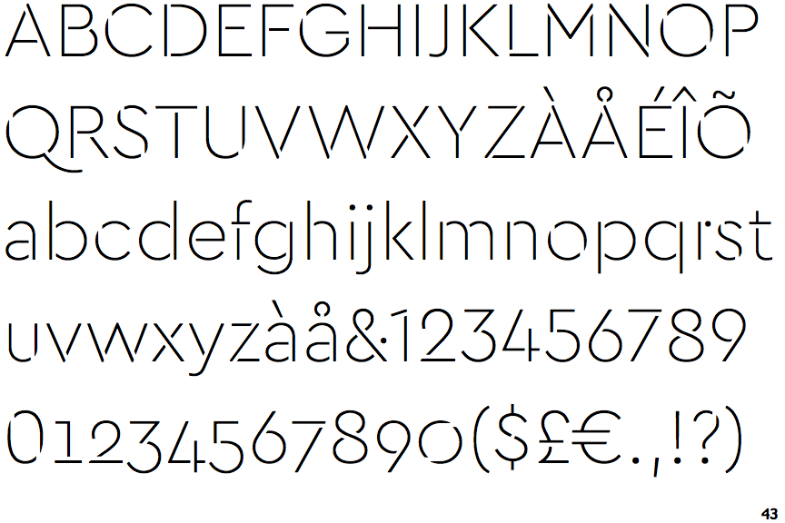 Identifont - Cera Stencil Thin